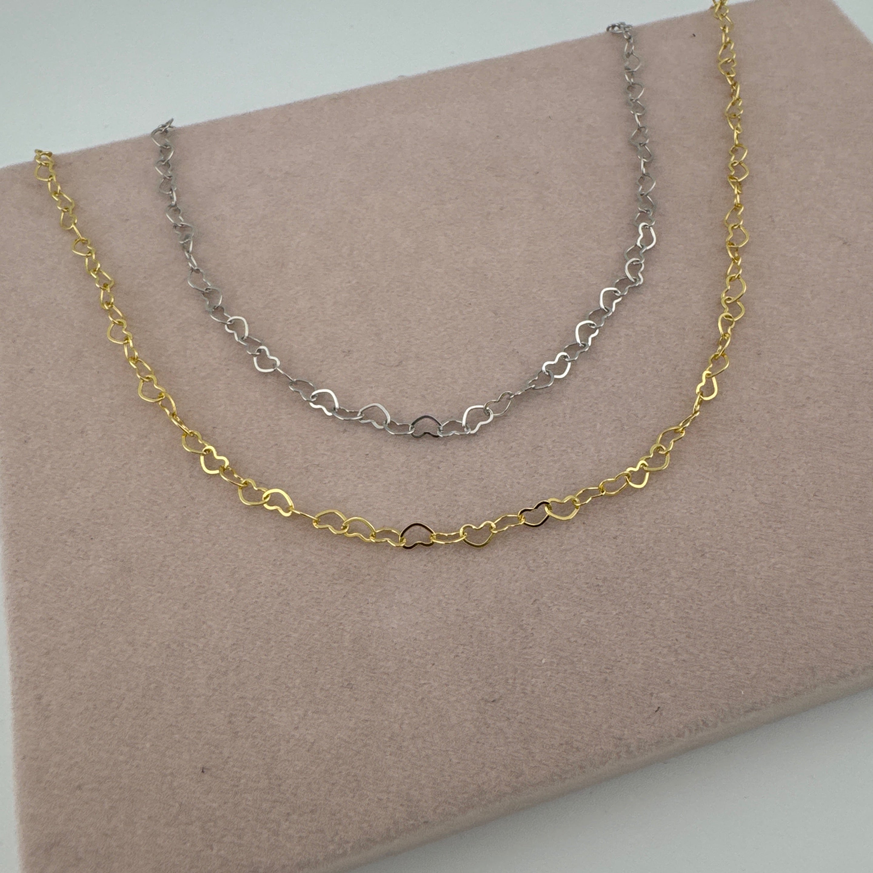 Heart Link Chain Necklace | Golden Anatomy Tattoo Studio